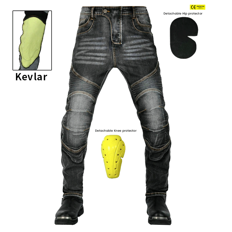 Men's Motorcycle Kevlar Tear-Resistant Denim Jeans – Biker Forward