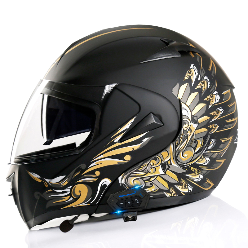 Flip Up Motorcycle Dual Lens Helmet with Bluetooth – Biker Forward