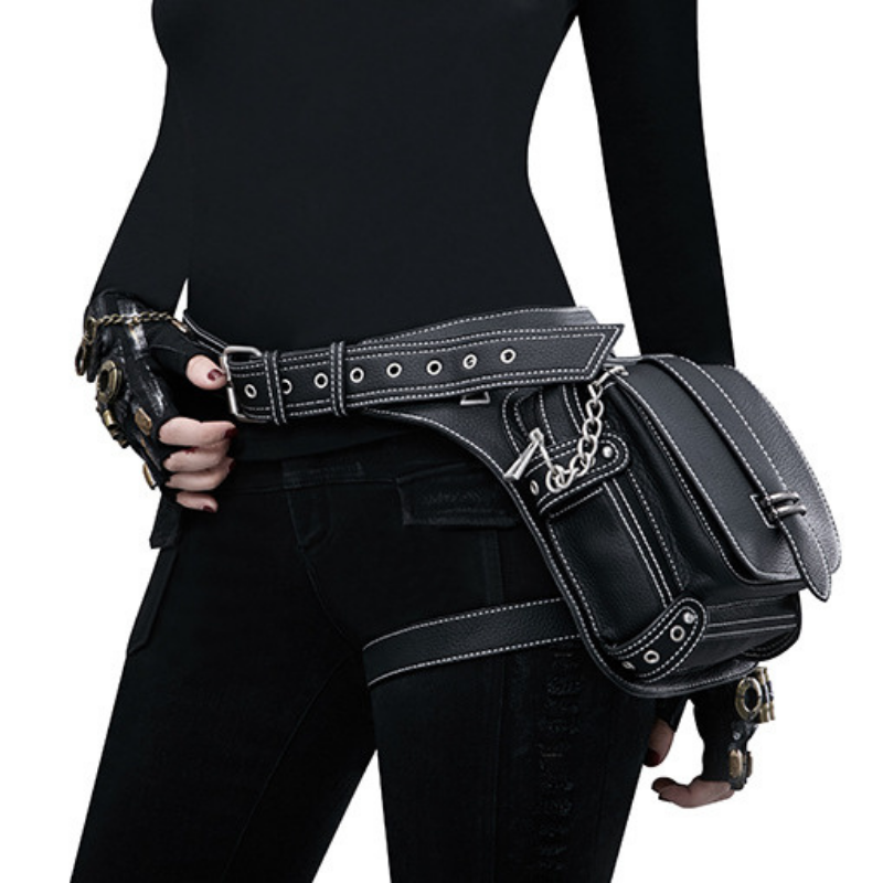 Retro Black Motorcycle Waist Bag – Biker Forward