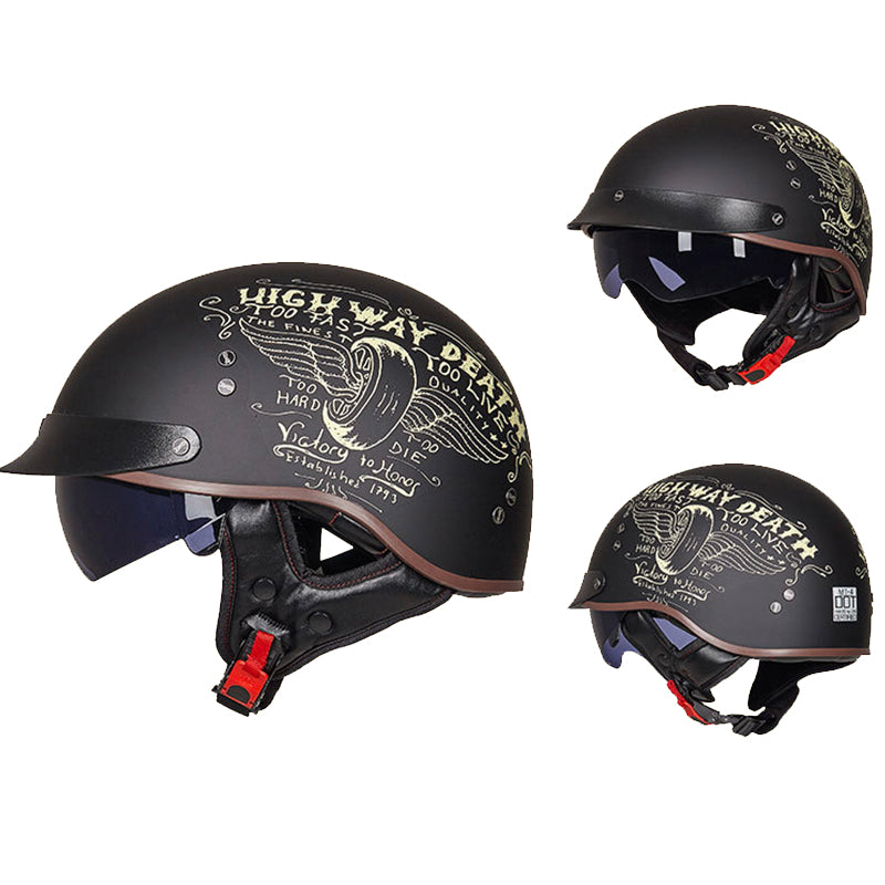 Highway Death Half Face Motorcycle Helmet – Biker Forward